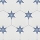 Merola Tile Stella Hex Azul 8-5/8" x 9-7/8" Porcelain Floor and Wall ...