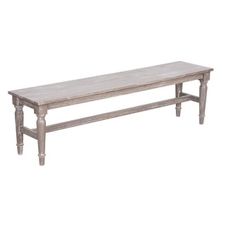 Handmade Weathered Whitewash Solid Wood Bench by East at Main - Bed ...