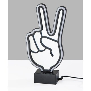 Infinity Neon LED Peace Hand Sign Table or Wall Lamp - Bed Bath ...