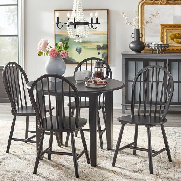 Simple Living Rollo Solid Wood 5-piece Drop-Leaf Dining Set - Bed Bath ...