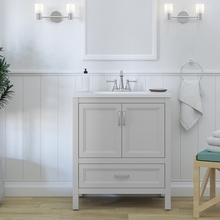 Spring Mill Cabinets Destan 30.5" Bathroom Vanity With 2-Door Cabinet ...