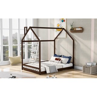 Full House Bed with Wood Frame - Multiple Colors for Kids - Bed Bath ...