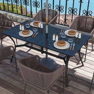 Outsunny Rectangle Outdoor Dining Table 1PC,without chairs - Bed Bath & Beyond - 42750621