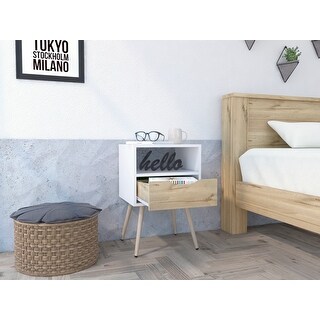 1-Drawers 1-Shelf 4-Legs Bed Console Table, for Bedroom Office Study ...