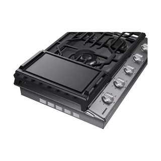 Samsung 30" Smart Gas Cooktop with Illuminated Knobs in Stainless Steel ...