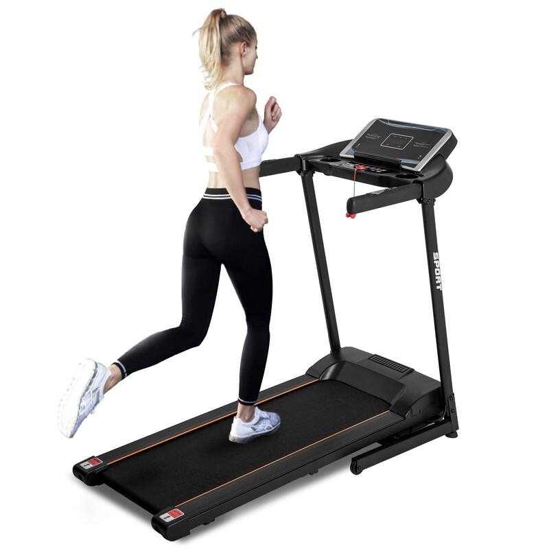 AOOLIVE Electric Treadmill Motorized Running Machine, 2.0 HP, Black ...