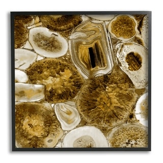Stupell Agate In Gold Abstract Geodes Framed Giclee Art by Danielle ...