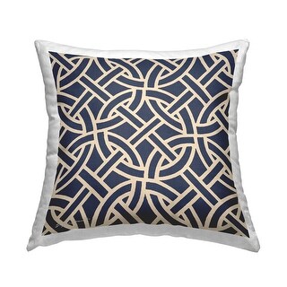 Stupell Blue Linked Circles Pattern Printed Throw Pillow Design by ...