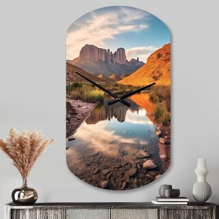 Designart - Texas Big Bend National Park - Texas Large Wall Clocks ...