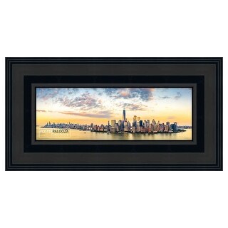 40x14 Lacquer Black Complete Wood Panoramic Frame with UV Acrylic, Foam ...