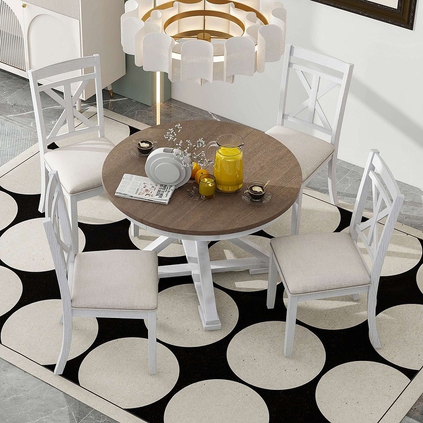 54 round extendable dining table store