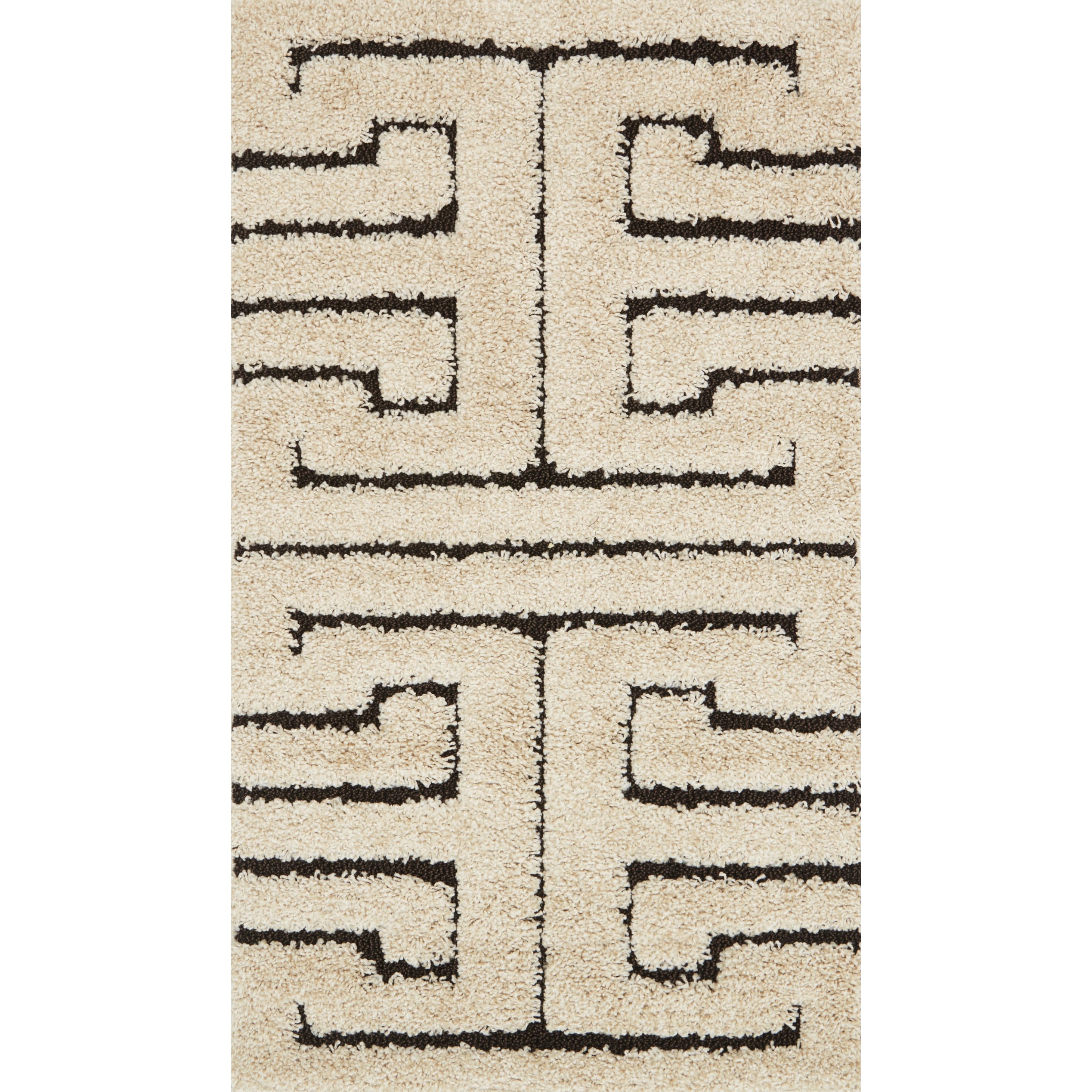Alexander Home Julian Modern Greek-key Shag Area Rug - 9' X Ivory ...