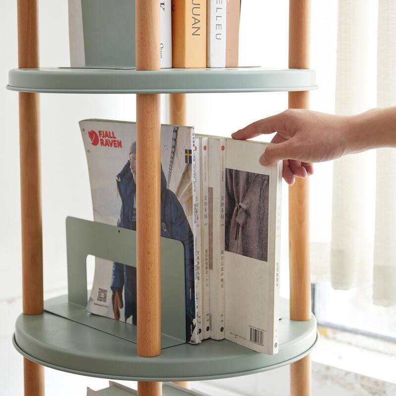 Rotating Solid Wood Multifunctional Storage Rack - Overstock - 37181403