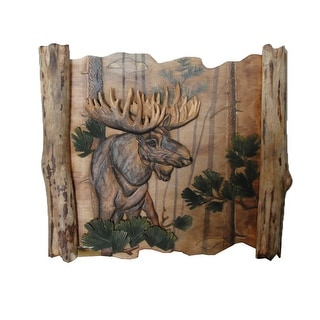 Moose Hand Crafted Intarsia Wood Art Wall Hanging 29 X 33 X 3 Inches ...