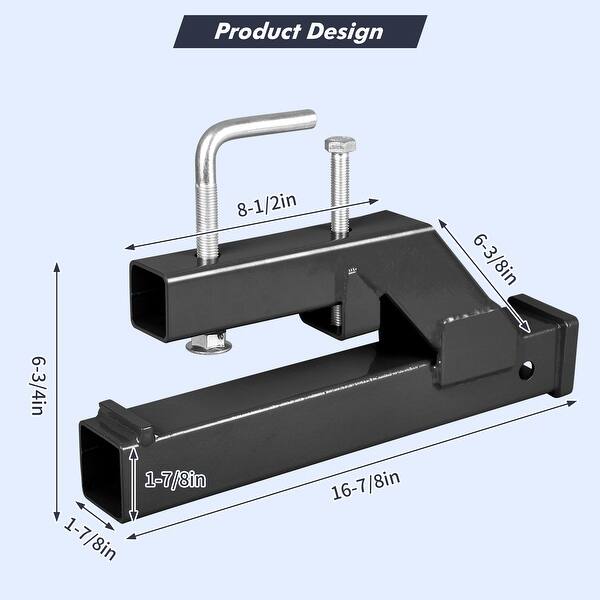2" Ball Mount Adapter,Hitch Receiver Compatible with Deere Bobcat ...