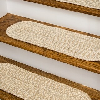 All Natural Braided Woven Tweed Stair Treads (SET of 4) - Bed Bath ...