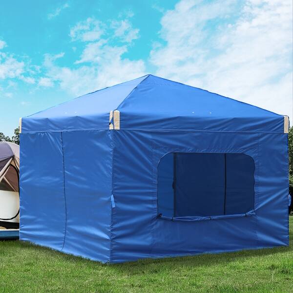 Aoodor 12'x12'Pop Up Canopy Tent with Removable Mesh Window Sidewalls ...