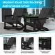 Modern 2-Slat Adirondack Poly Resin Rocking Chair for Indoor/Outdoor ...
