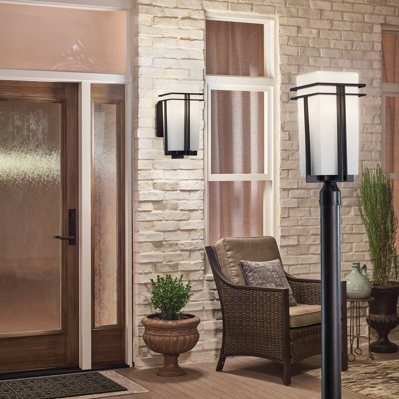 Kichler Lighting Tremillo Collection 1-light Black Outdoor Post Lantern ...