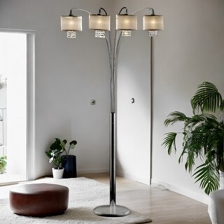 Elegant 4-Arm Arch Floor Lamp with Steel Body, Uses Four 40W Bulbs, UL ...