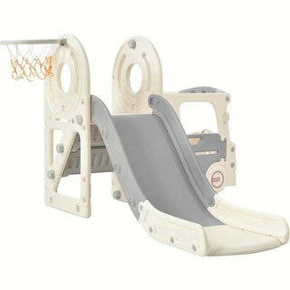 Freestanding Bus Toy with Slide and Basketball Hoop - Indoor and ...