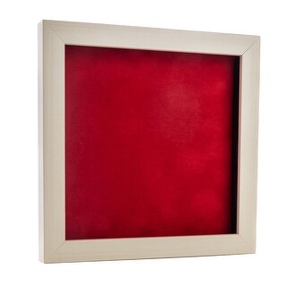 12x12 Shadow Box Frame White Washed Wood | 3/4" Usable Display Depth ...