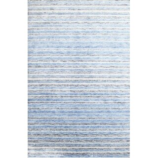 Ahgly Company Machine Washable Contemporary Pale Blue Lily Blue Area ...