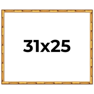 31x25 Frame Gold Bamboo Solid Wood Picture Frame | 1 Inch Moulding ...