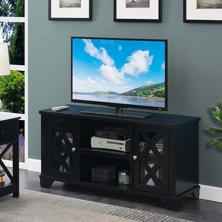 47" TV Stand with Storage Cabinets in Black - 47 inches in width - Bed ...