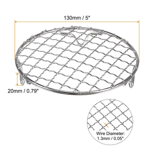 Round Cooking Rack 5-inch Stainless Steel Cross Wire Barbecue Grill ...