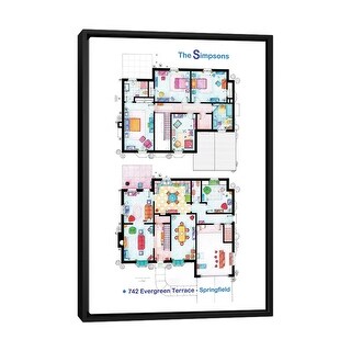 iCanvas "House From The Simpsons - Poster Version" by TV Floorplans ...