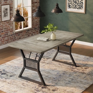 Round Dining Table for 4-6 People, 59 Inch Wood Kitchen & Dining Room ...