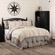 Black Farmhouse Bedding VHC Elysee Quilt Cotton Fleur-De-Lis Patchwork ...