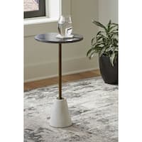 Signature Design by Ashley Caramont Black/White Accent Table - 12"W x ...