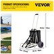 VEVOR Beach Carts for Sand Cargo Deck TPU Balloon Wheels 165LBS Loading ...