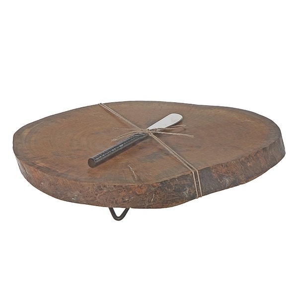 Mango Wood Log Board With Spreader Gun Metal - Bed Bath & Beyond - 40138873