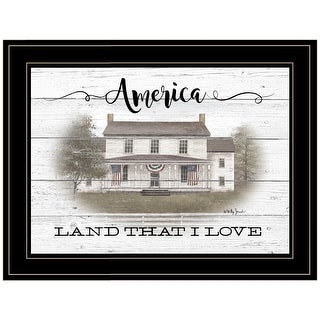 America Land That I Love Black Framed Print Wall Art - Bed Bath ...