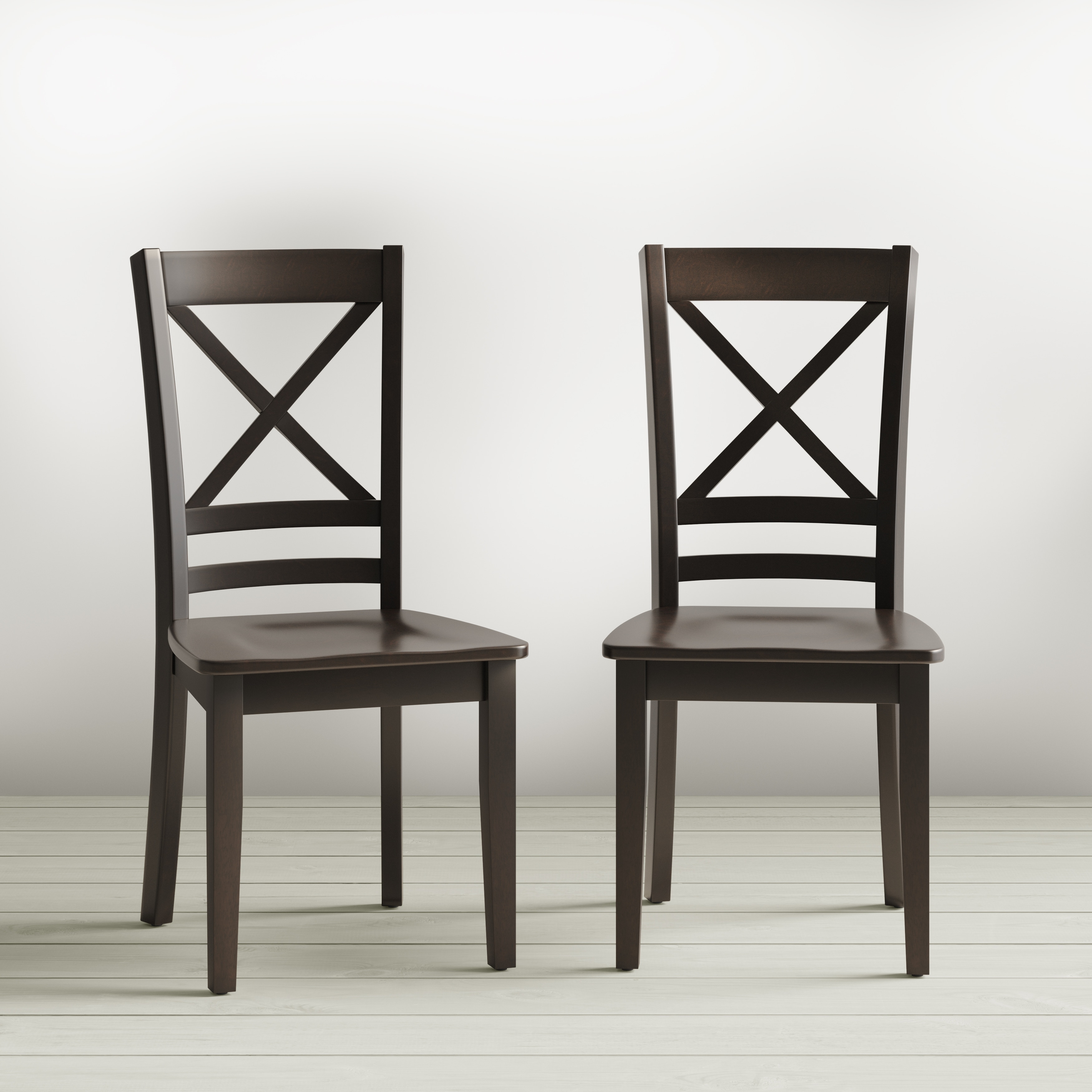 Set of 2, Acacia, Cross Back Dining Chairs - Bed Bath & Beyond