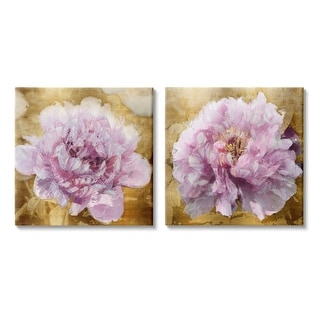 Stupell Abstract Pink Flower Buds 2 Piece Canvas Wall Art Set Design by ...