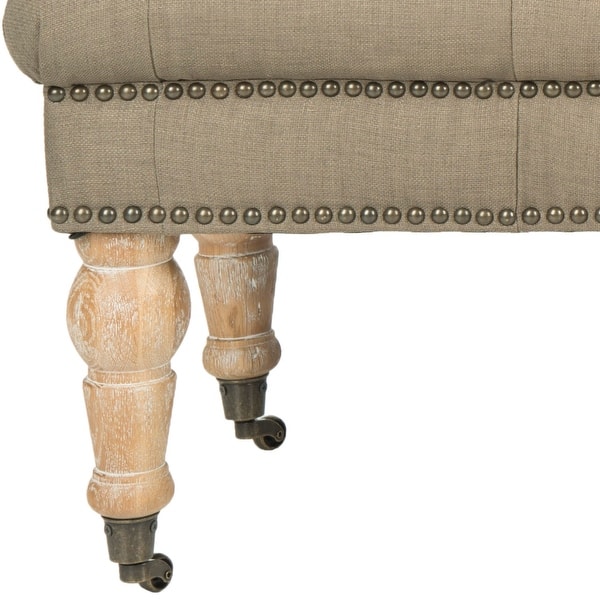 SAFAVIEH En Vogue Barney Olive Oak Bench - 0 - Bed Bath & Beyond - 8343894