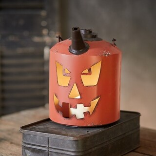 Carved Pumpkin Fuel Can Luminary - 7''W x 8''D x 9''H - Bed Bath ...
