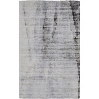 8' X 10' Gray Taupe And Ivory Abstract Hand Woven Area Rug - 3'6" - Bed ...