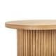 Round Wood End Table Fluted Pedestal Side Table - Bed Bath & Beyond ...