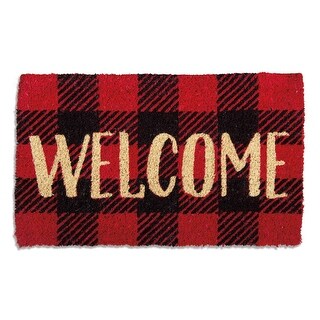 1'6"x2'6" Welcome Check Coir Doormat - Bed Bath & Beyond - 37365887