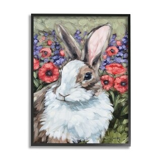 Stupell Rabbit Flower Meadow Nature Framed Giclee Art by Sara G ...