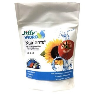 Jiffy JHFERT-12 Hydro Nutrients for All Purpose Use, 10-5-10, 9 Oz ...