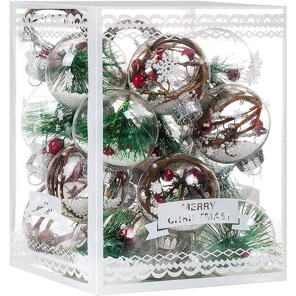 clear plastic baubles