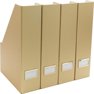 Gold Magazine File Holder - Set of 4 - Bed Bath & Beyond - 39310763