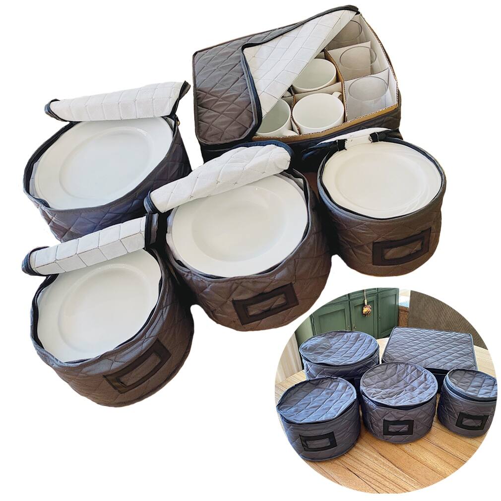 Evelots Dinnerware Storage Bags-Soft-12 Settings-China/Crystal-48 Felt ...