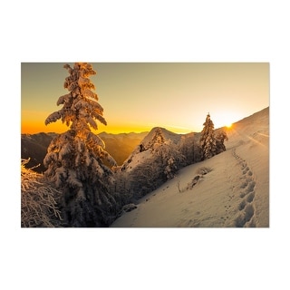 Troyan Lovech Bulgaria Golden Winter Photography Art Print/Poster - Bed ...